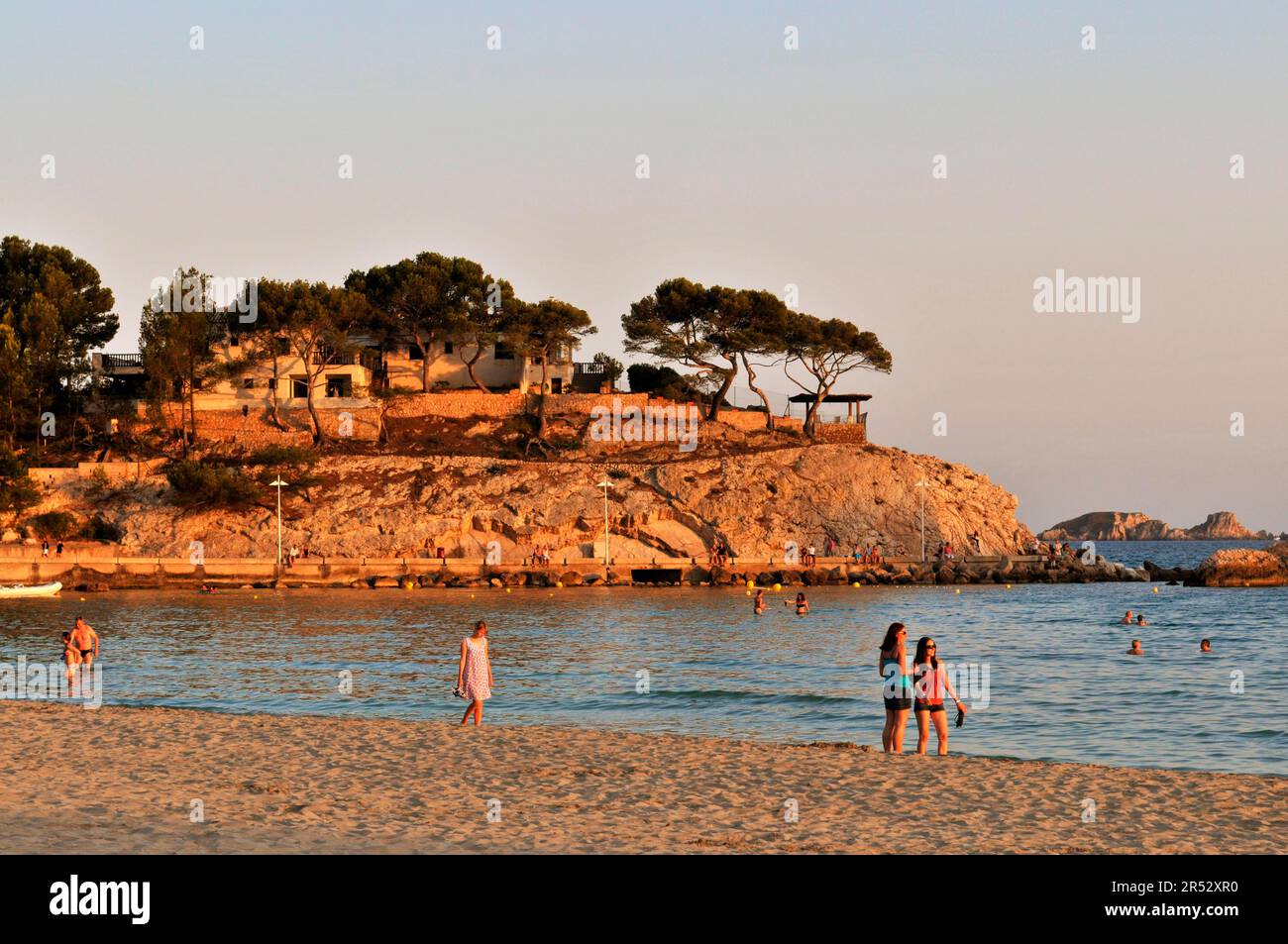 Beach, Peguera, Majorca, Spain Stock Photo - Alamy