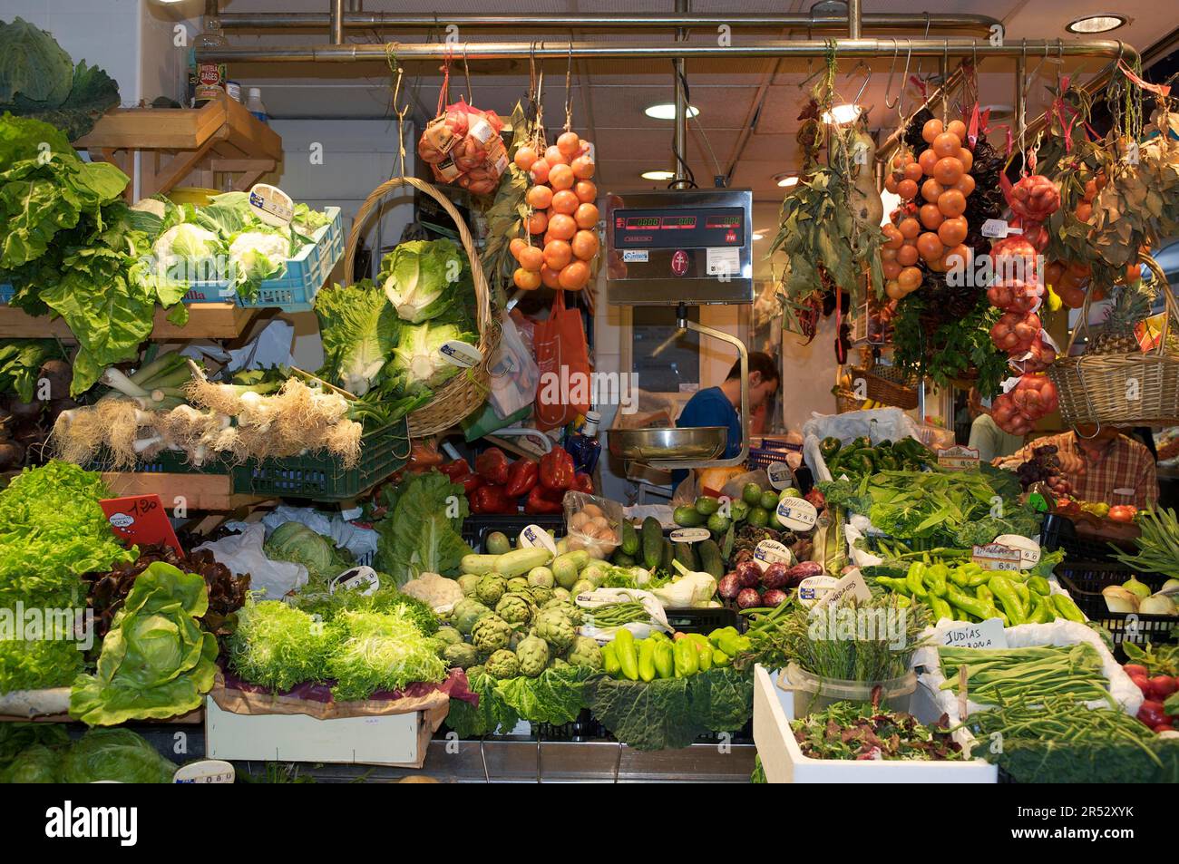 Market hall, Palma de Majorca, Majorca, Balearic Islands, Spain ...