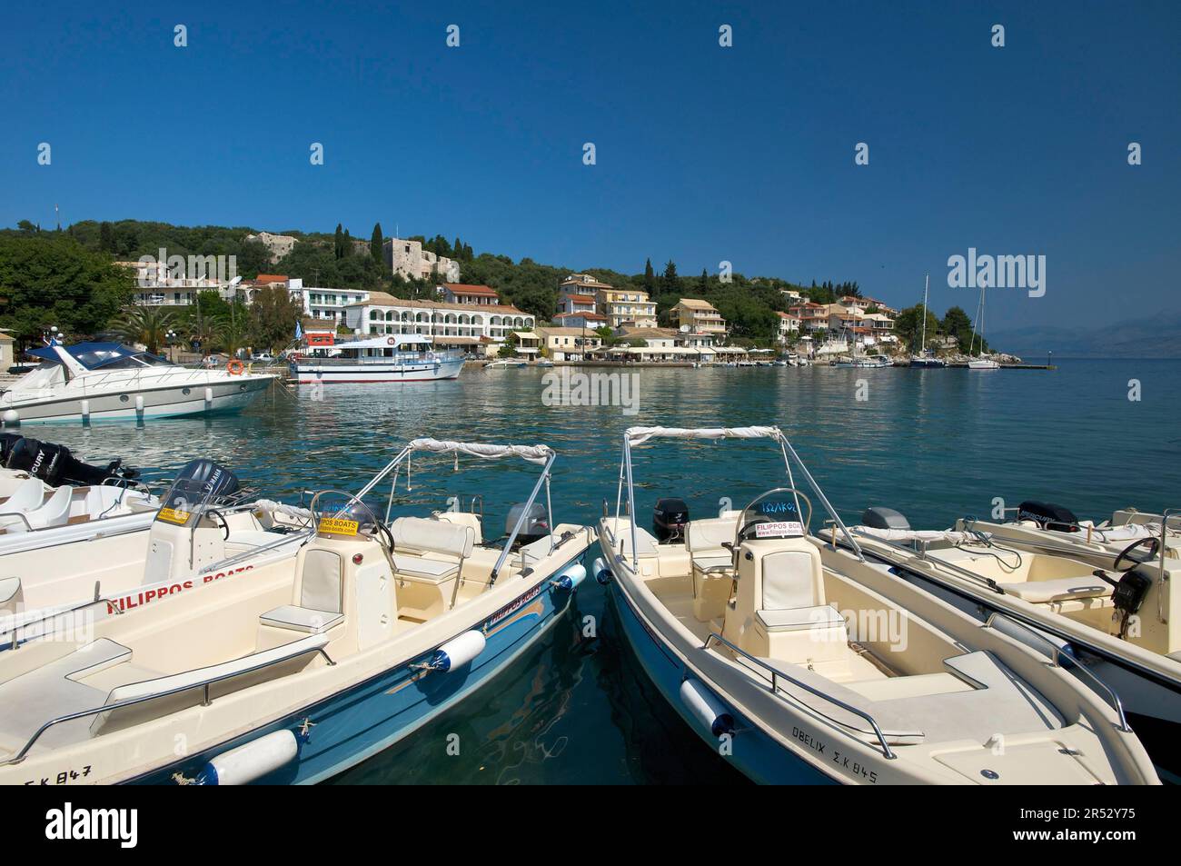 Port of Kassiopi, Corfu, Ionian Islands, Greece Stock Photo - Alamy