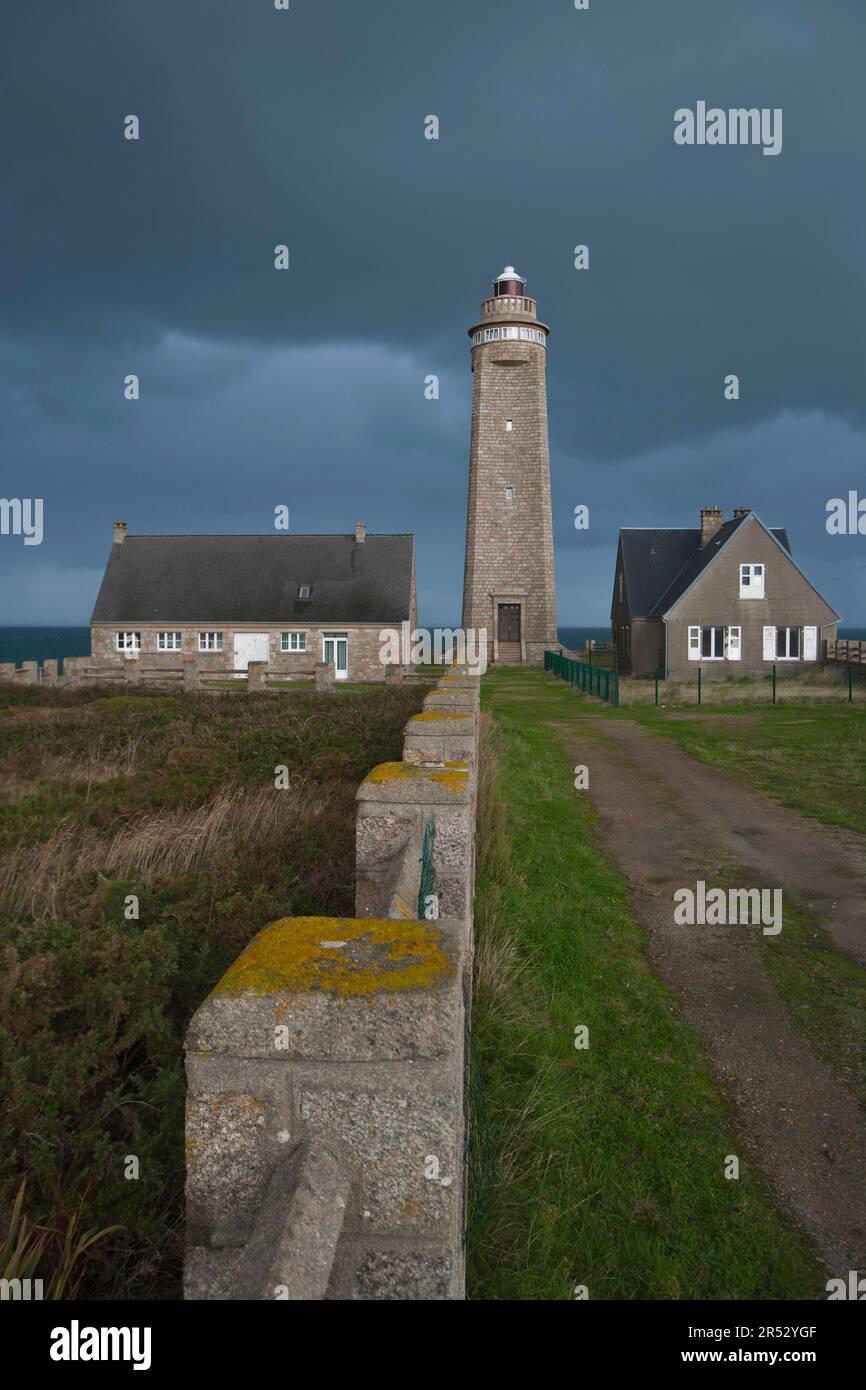 Cape Levy Lighthouse, Normandy, France Stock Photo - Alamy