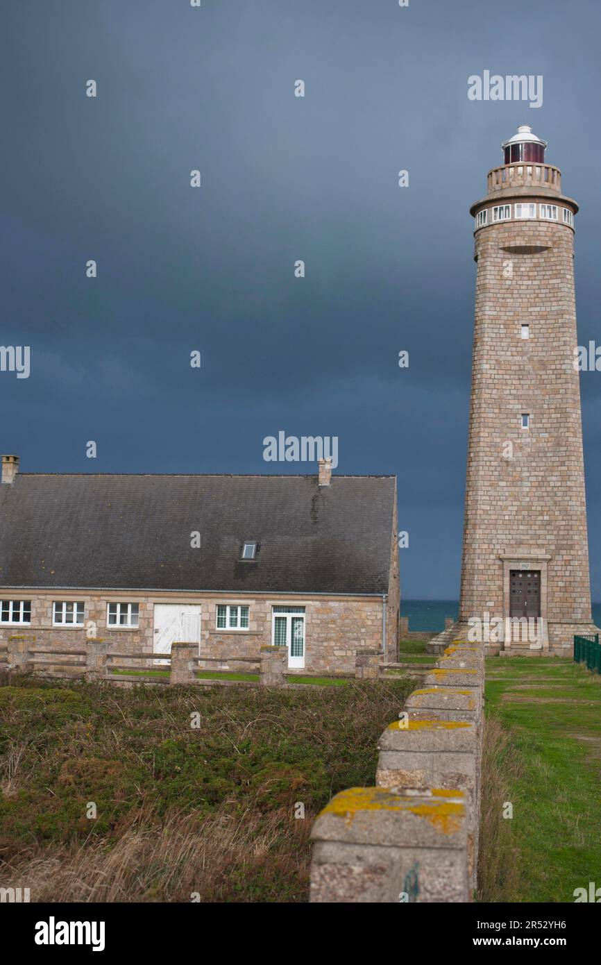 Cape Levy Lighthouse, Normandy, France Stock Photo - Alamy