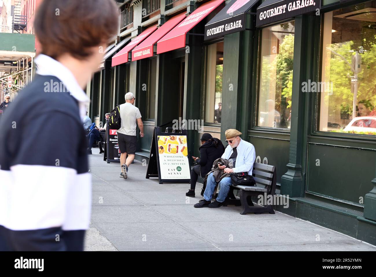 Storefronts on Hudson Street in the Greenwich Village neighborhood of ...