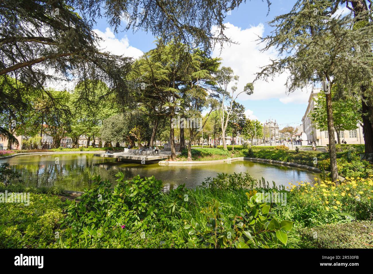 Park in the city of Porto Stock Photo - Alamy