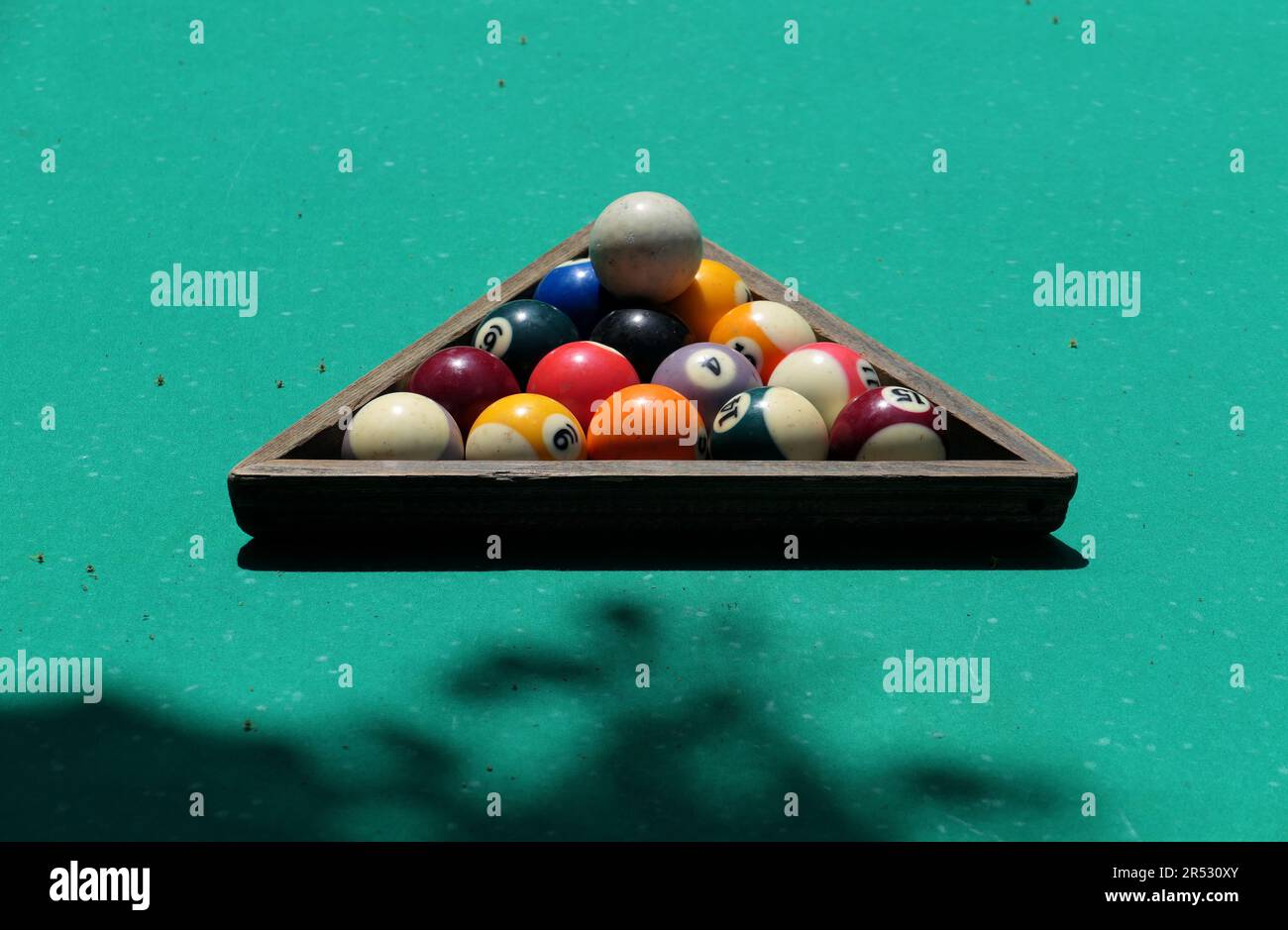 playing billiards in the open air Stock Photo - Alamy