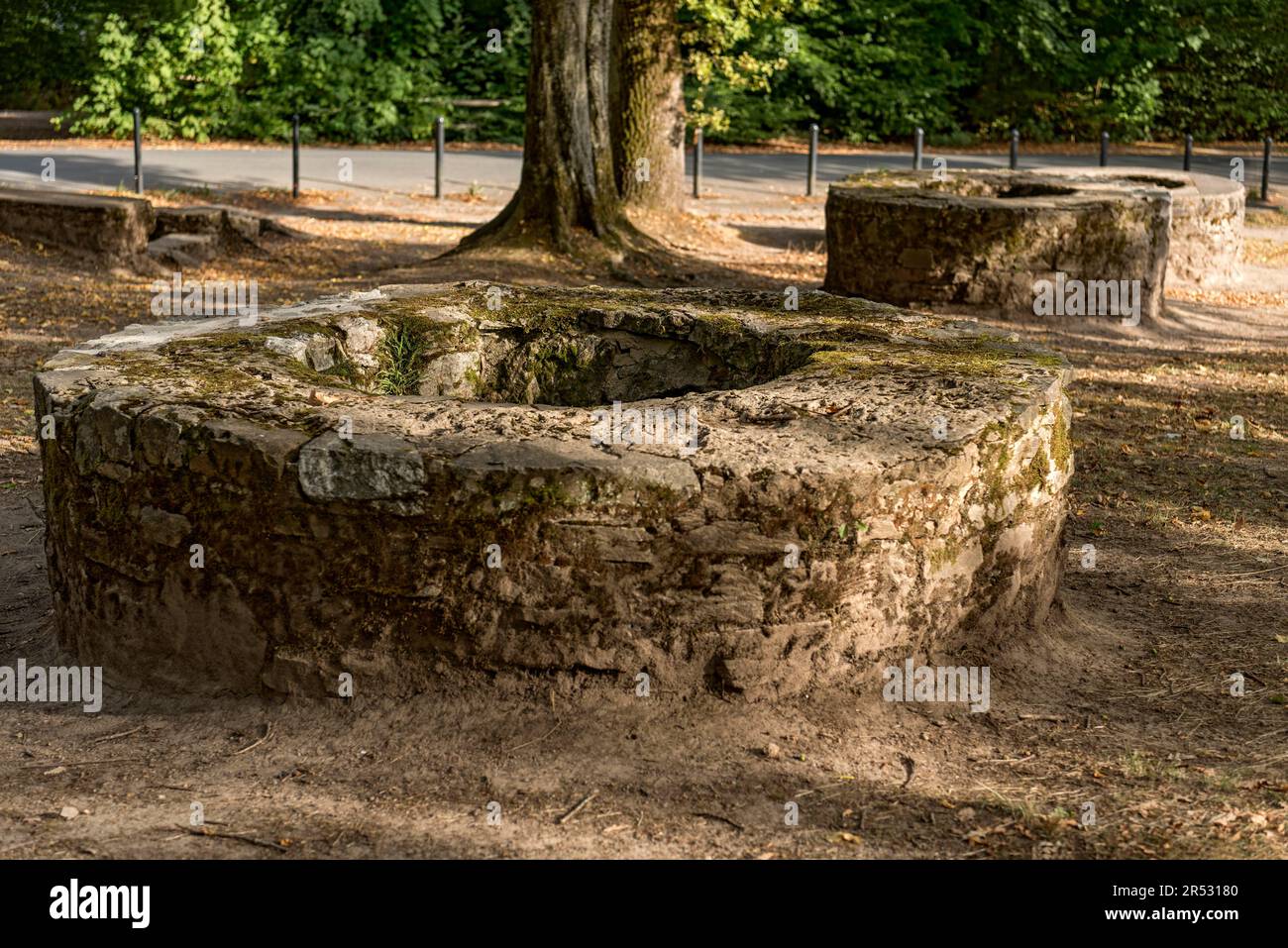 Ruins, foundation walls, wells, cisterns, remains of camp village vicus ...