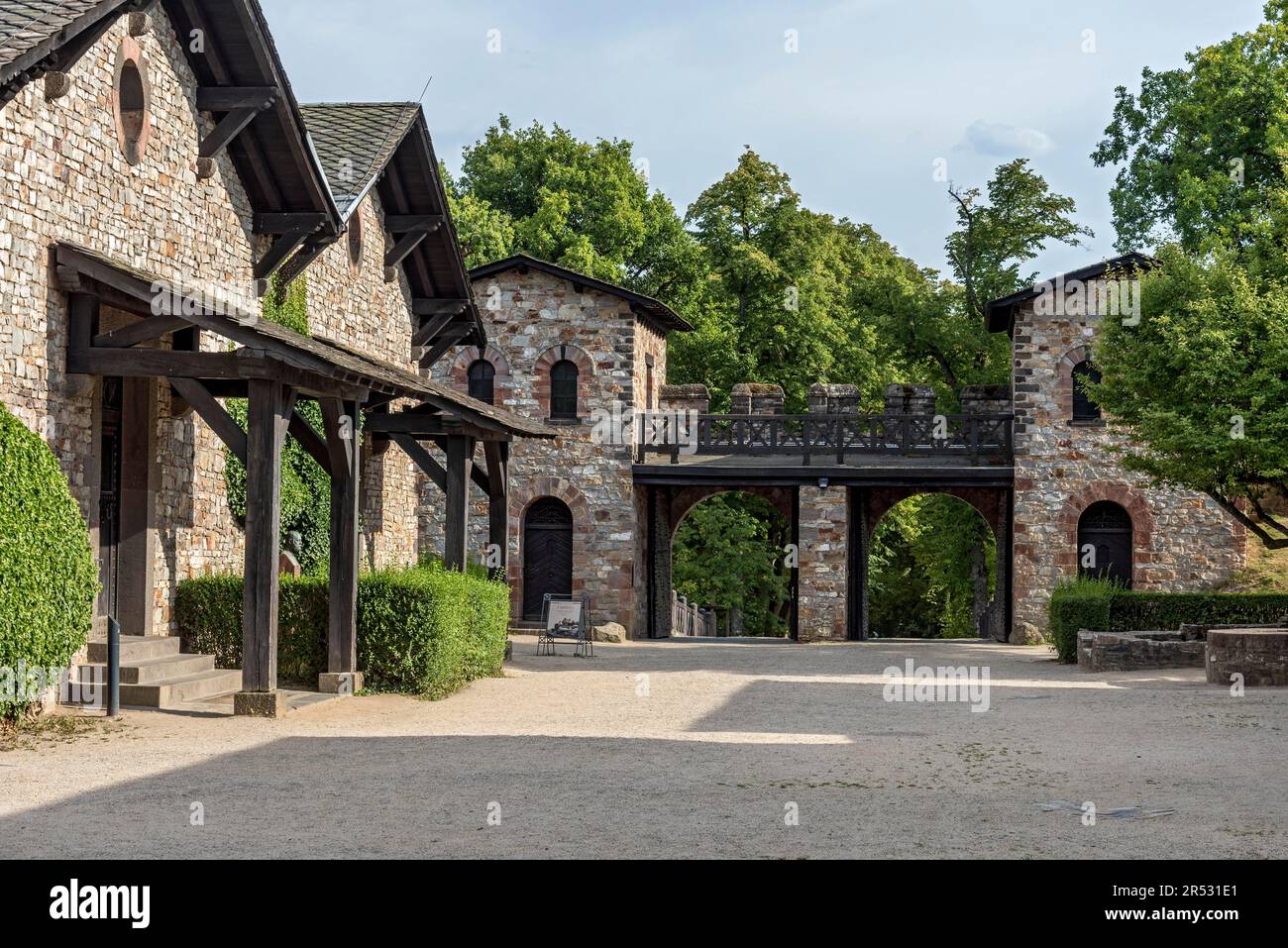 Horrea granary, main gate Porta Praetoria, main road Via Praetoria in ...