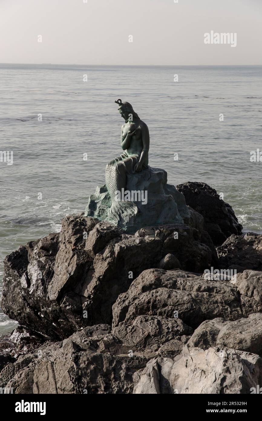 Mermaid Landmark of Haeundae Beach, Busan, South Korea Stock Photo - Alamy