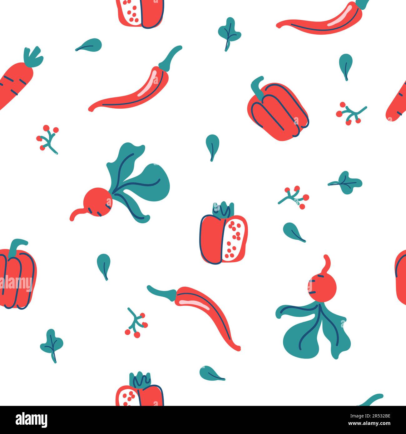 Various fruits vegetables herbs Stock Vector Images - Alamy