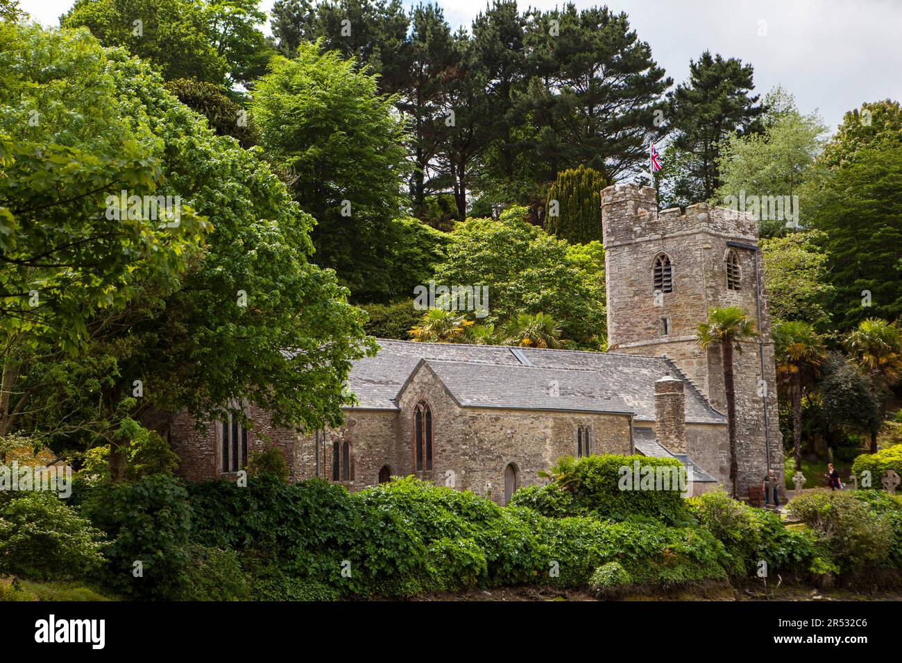 Church, St Just in Roseland, Cornwall, England, United Kingdom Stock ...