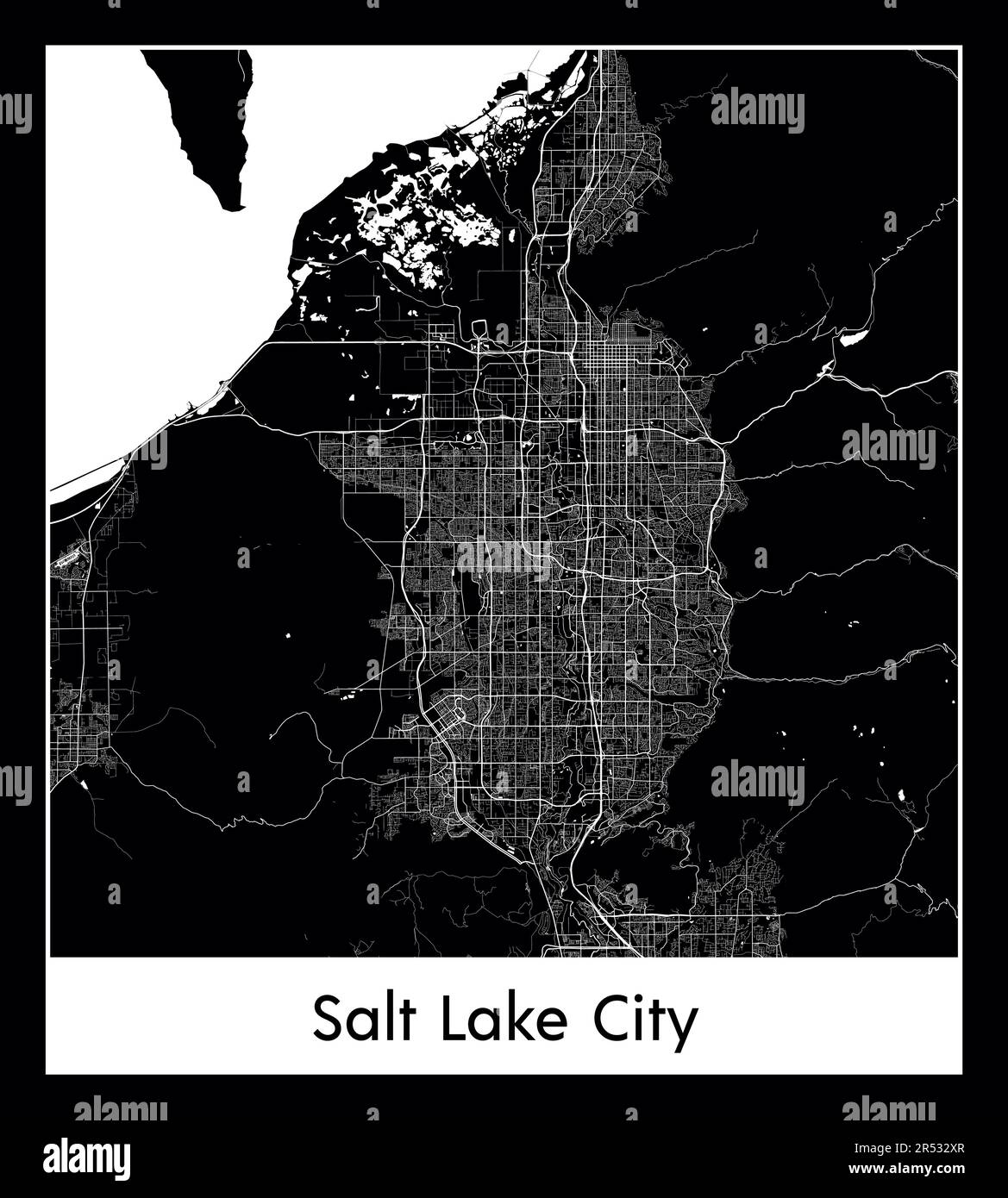 Map of lake city hi-res stock photography and images - Alamy