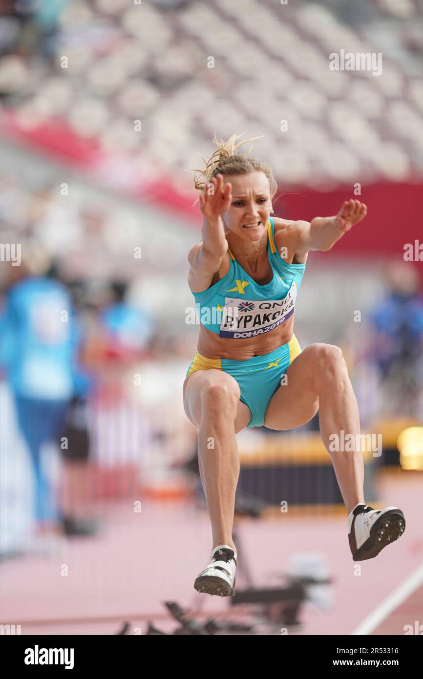 Olga RYPAKOVA in the triple jump at the Doha 2019 World Athletics ...