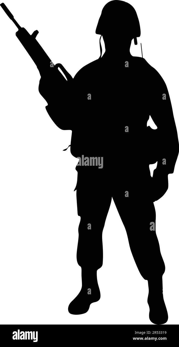 Silhouette soldier war memorial Stock Vector Images - Alamy