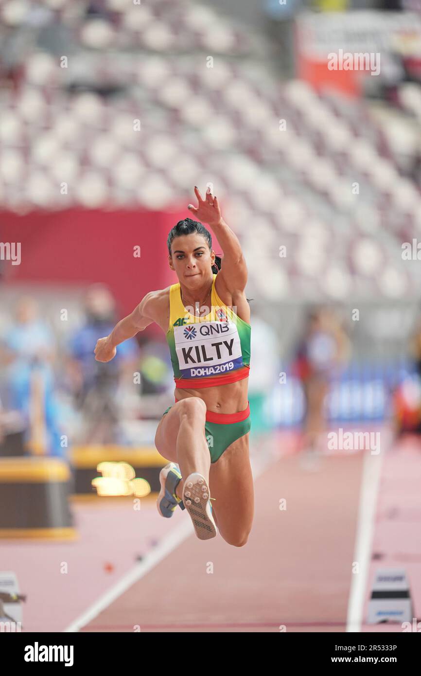 Dovilė KILTY in the triple jump at the Doha 2019 World Athletics ...