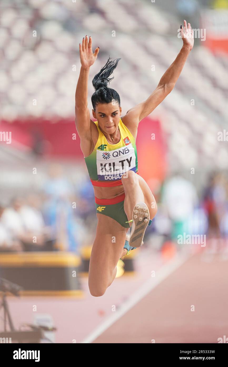 Dovilė KILTY in the triple jump at the Doha 2019 World Athletics ...
