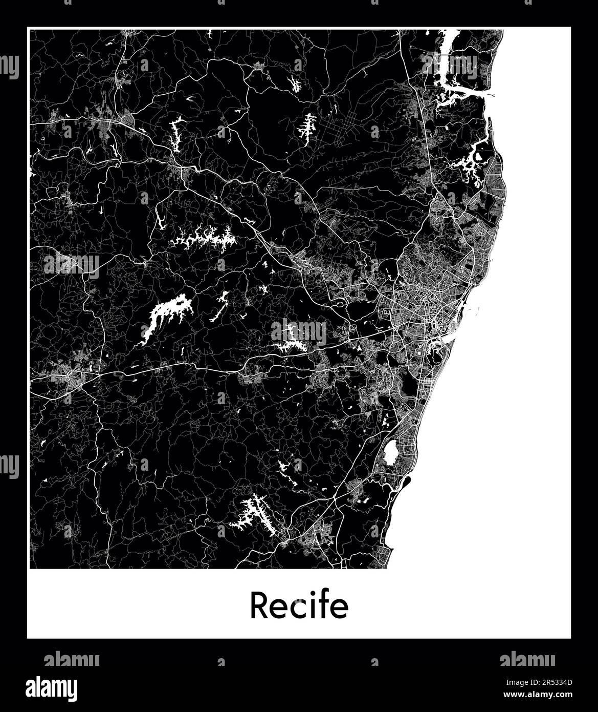 Recife map hi-res stock photography and images - Alamy