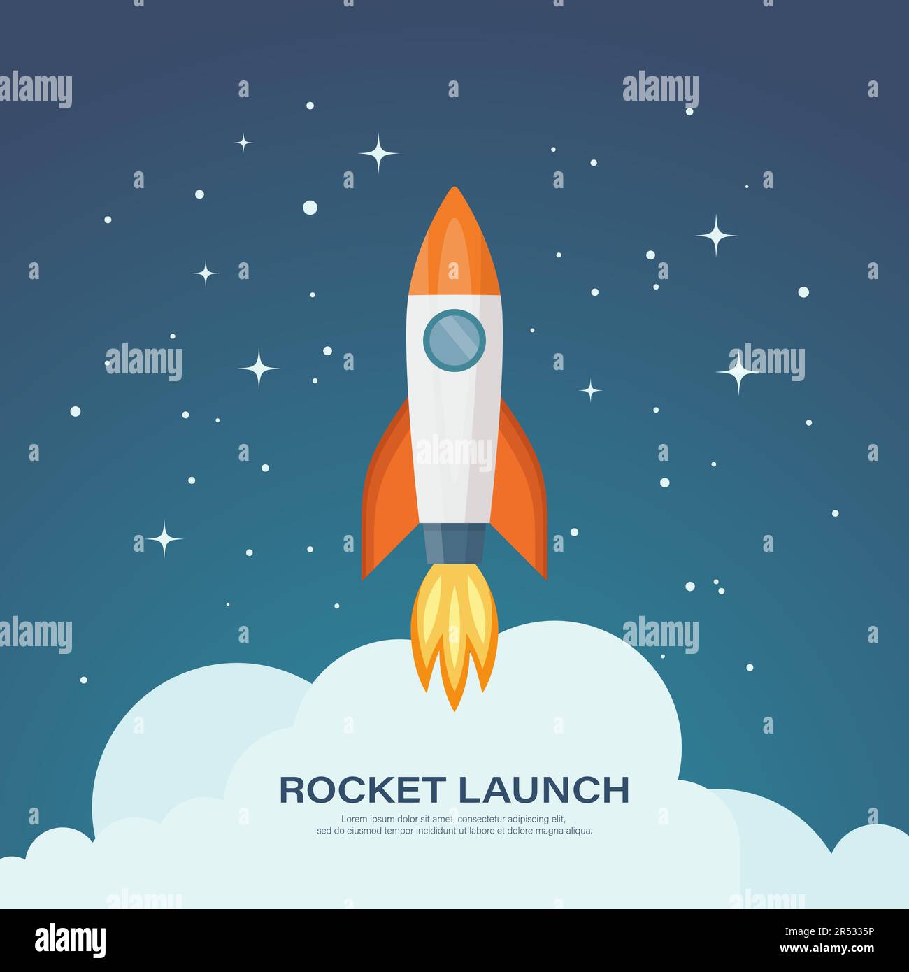Vector Retro Red and White Space Rocket Ship Launch on Space Sky ... Vector Retro Red and White Space Rocket Ship Launch on Space Sky ...