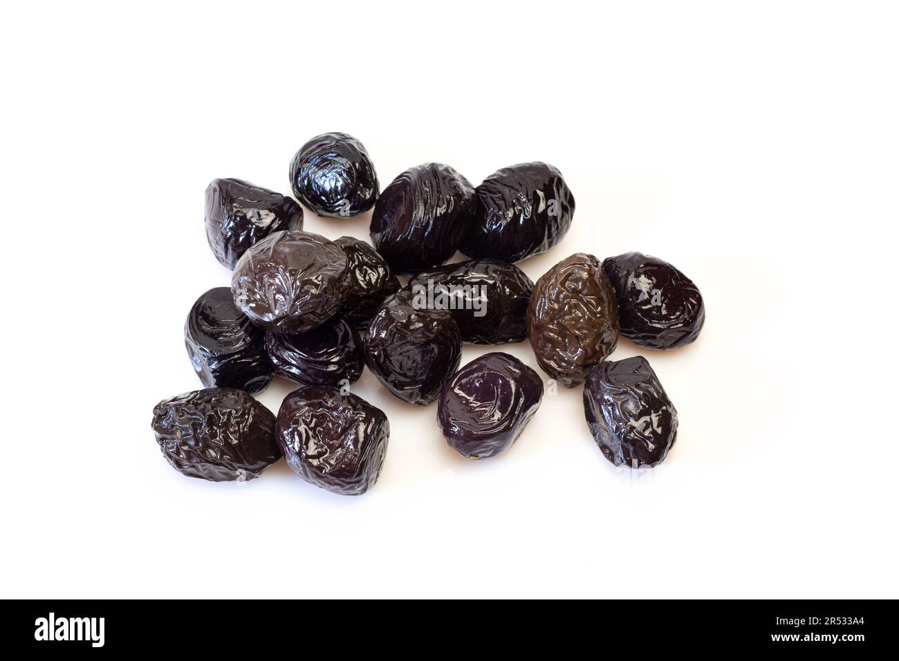 Group of Turkish small black olives isolated on white background Stock ...
