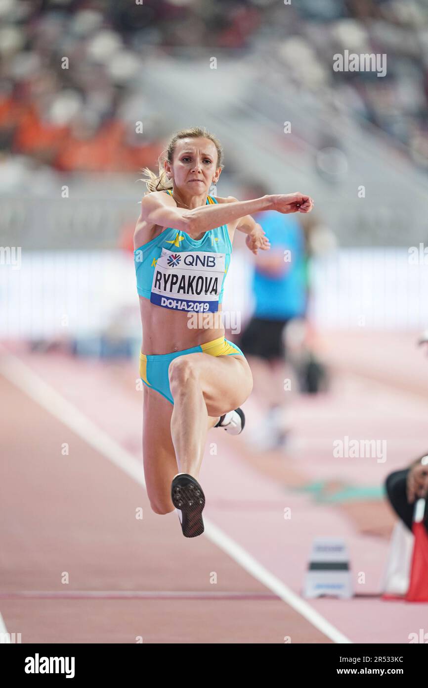Olga RYPAKOVA in the triple jump at the Doha 2019 World Athletics ...