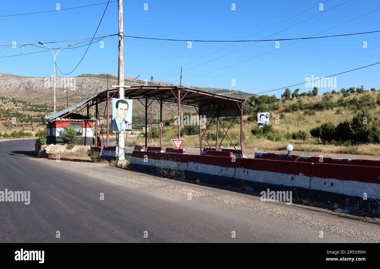 A shot of Jdeideh border crossing point with Lebanon, Damascus ...