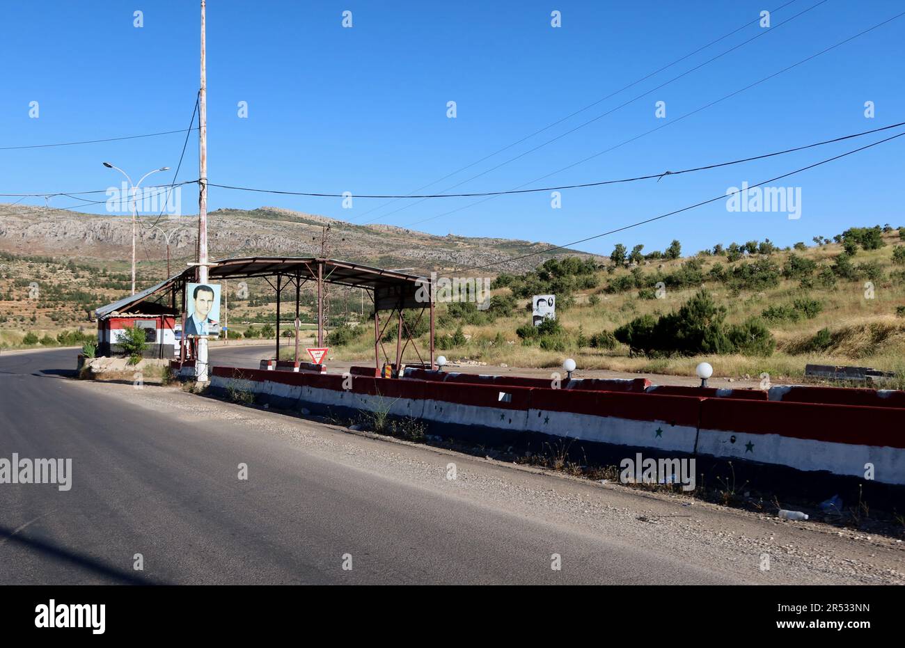 A shot of Jdeideh border crossing point with Lebanon, Damascus ...