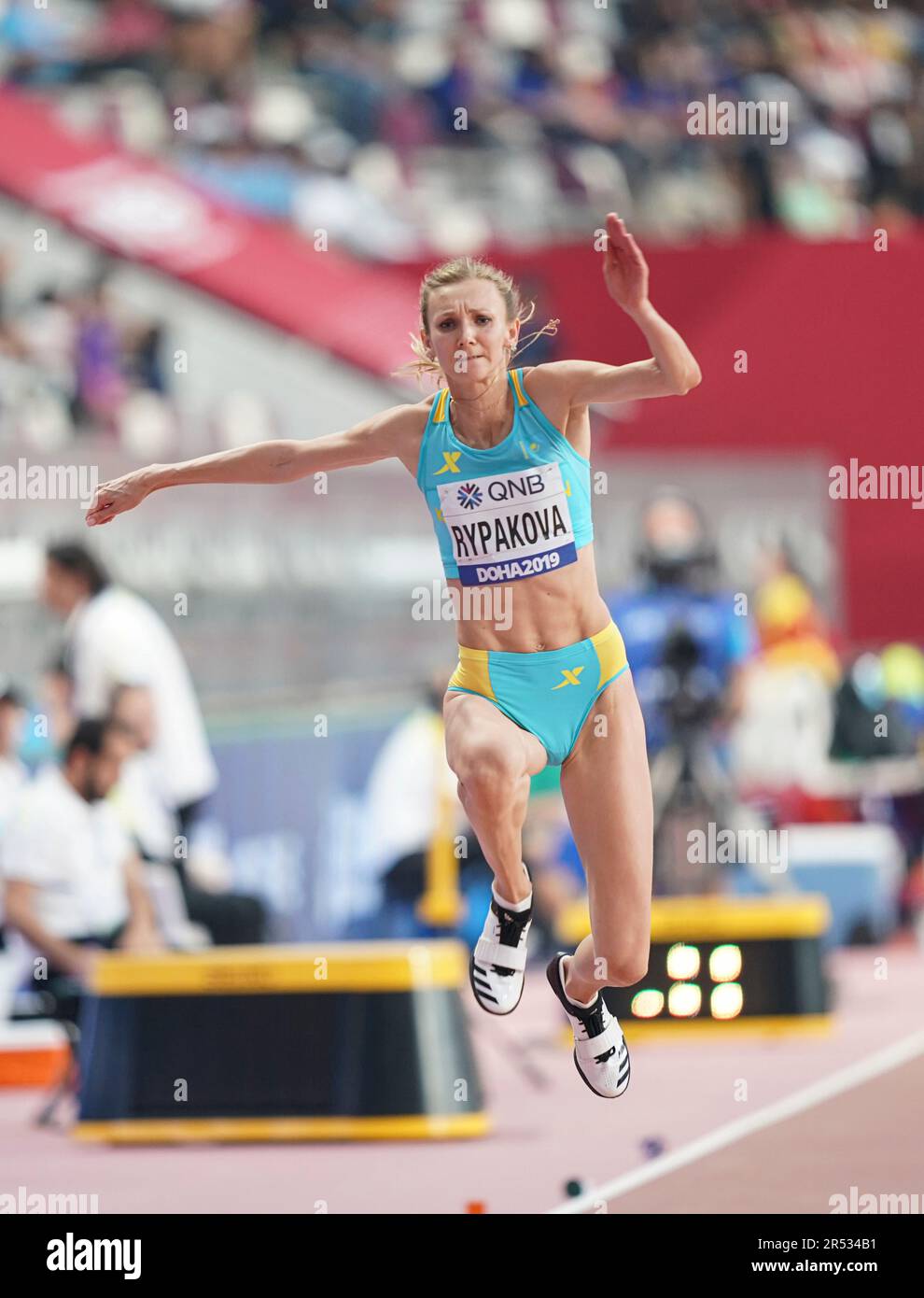 Olga RYPAKOVA in the triple jump at the Doha 2019 World Athletics ...
