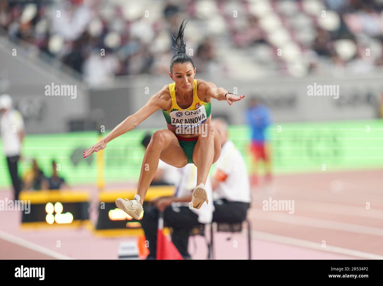 Diana ZAGAINOVA in the triple jump at the Doha 2019 World Athletics ...