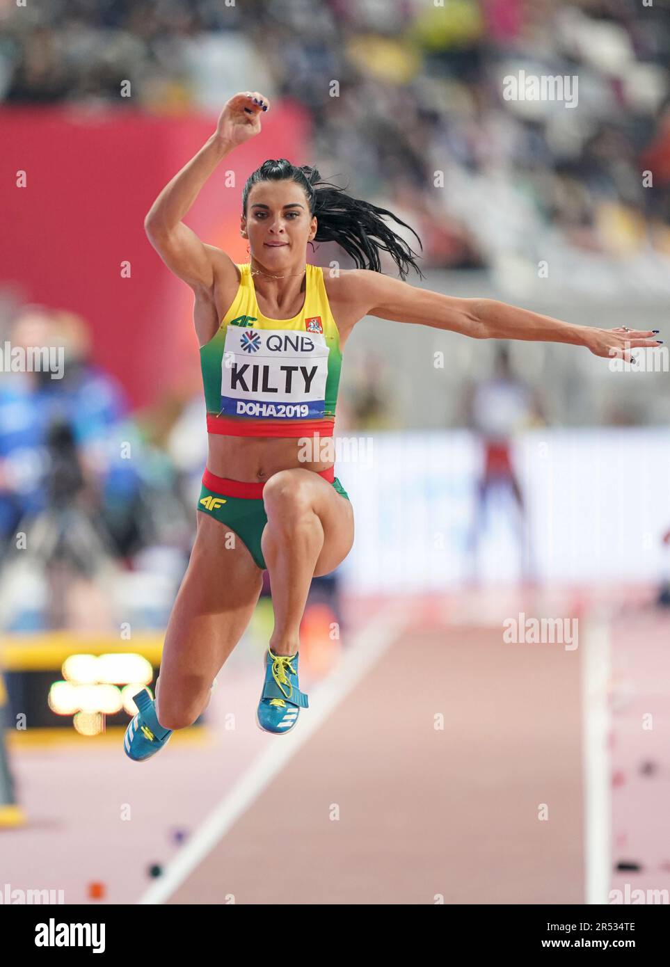 Dovilė KILTY in the triple jump at the Doha 2019 World Athletics ...