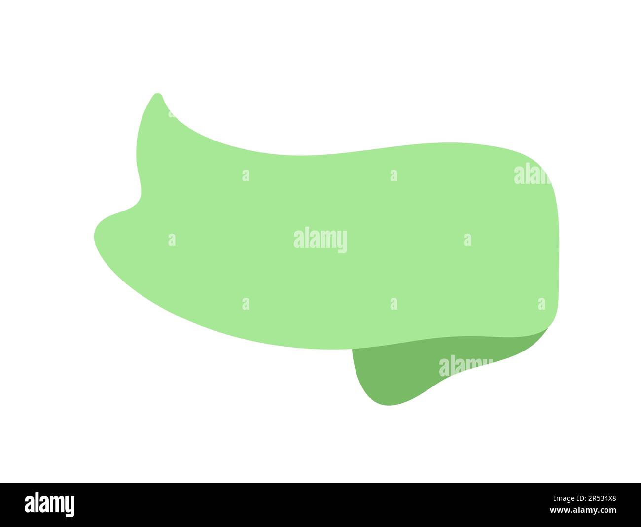 Green ribbon banner icon, Web design element. Hand drawn vector illustration. Place for your ...
