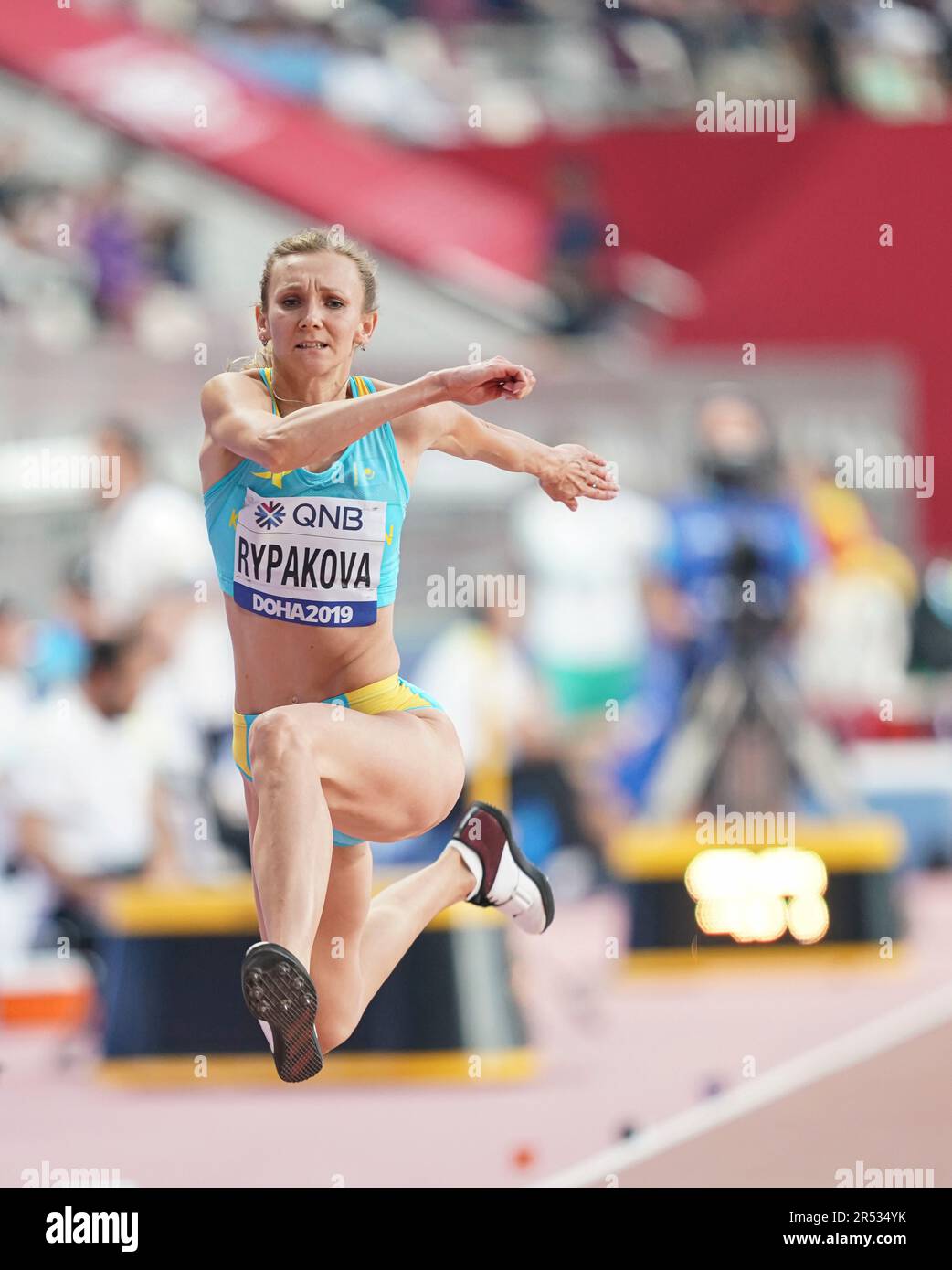 Olga RYPAKOVA in the triple jump at the Doha 2019 World Athletics ...