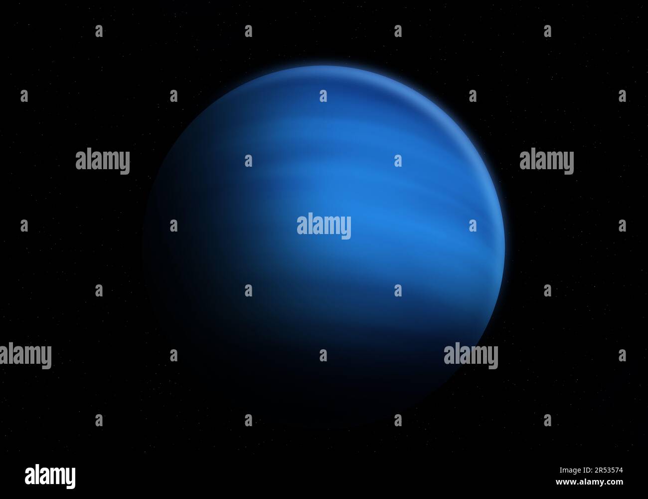 Planet Neptune. The planet Neptune appearing from the darkness of outer ...