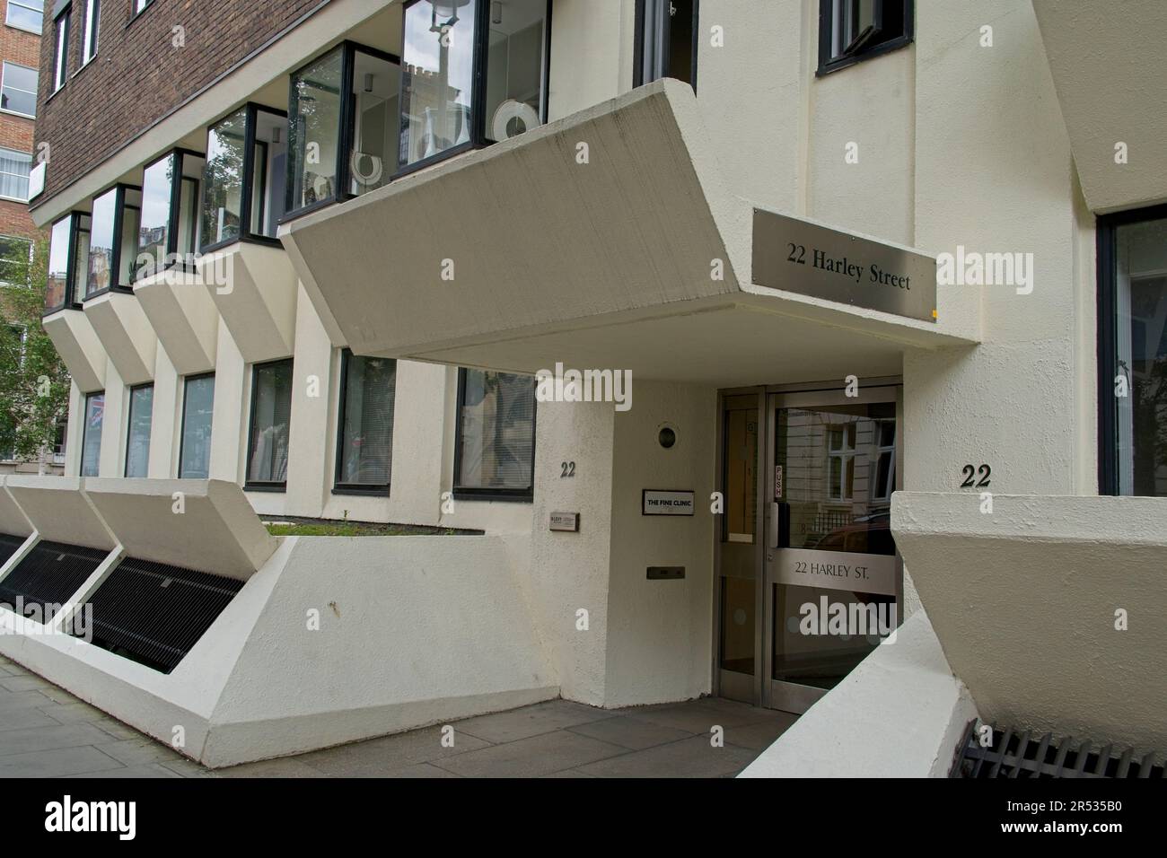 22 Harley Street London England UK Front façade street view and ...