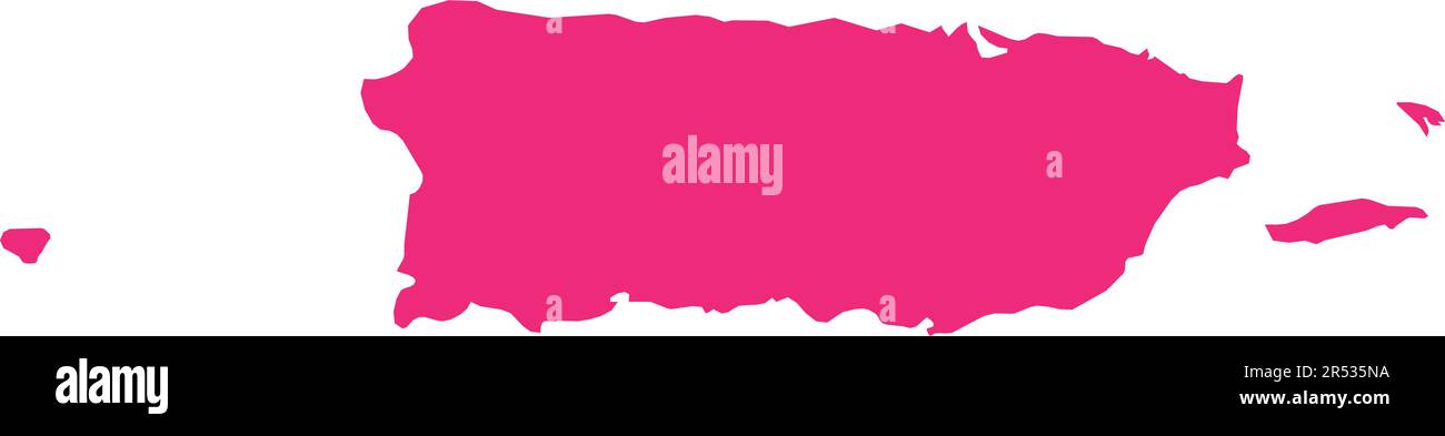 PINK CMYK color map of PUERTO RICO, USA Stock Vector Image & Art - Alamy