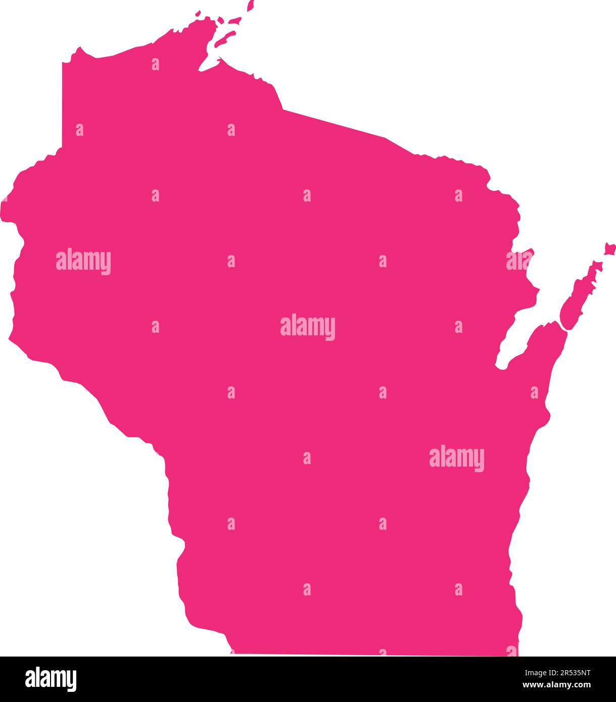 PINK CMYK color map of WISCONSIN, USA Stock Vector Image & Art - Alamy