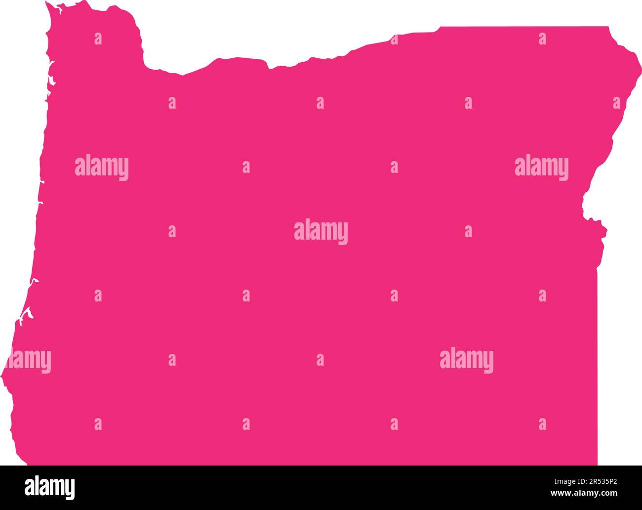 PINK CMYK color map of OREGON, USA Stock Vector Image & Art - Alamy