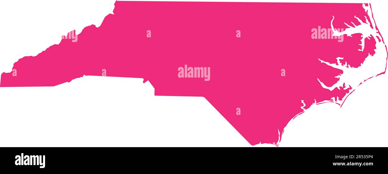 PINK CMYK color map of NORTH CAROLINA, USA Stock Vector Image & Art - Alamy