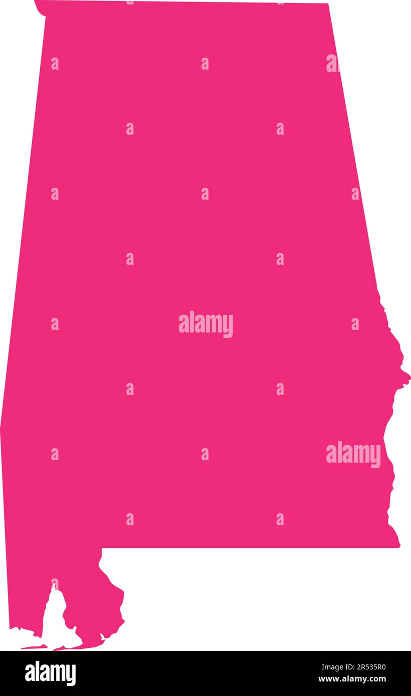 PINK CMYK color map of ALABAMA, USA Stock Vector Image & Art - Alamy