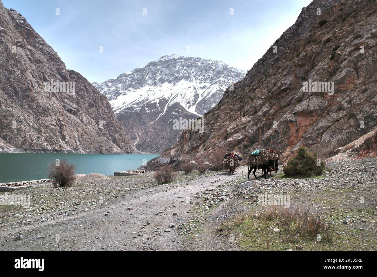 The Seven Lakes near the Uzbek border in Tajikistan Stock Photo - Alamy
