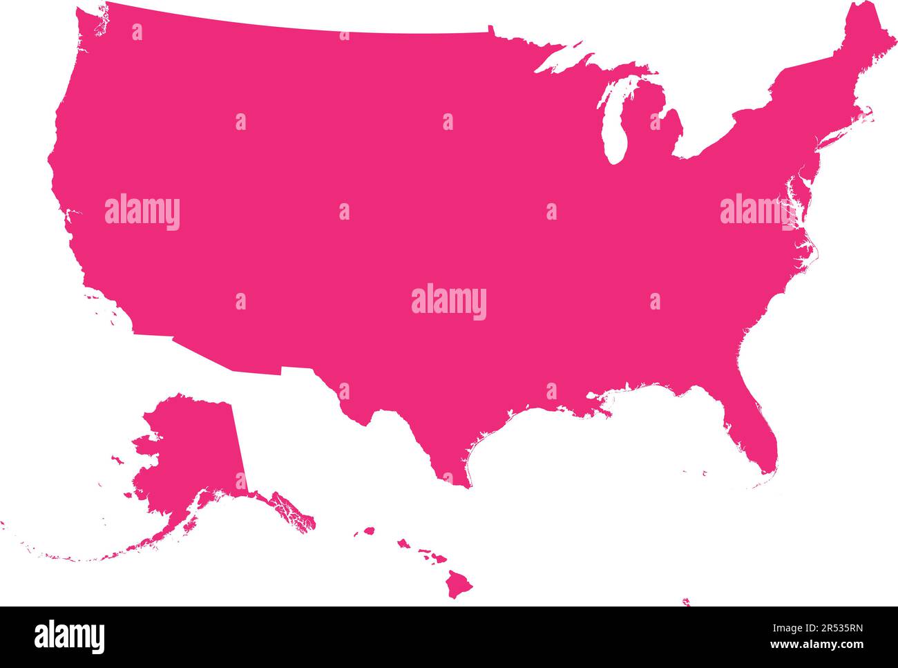 PINK CMYK color map of USA Stock Vector Image & Art - Alamy