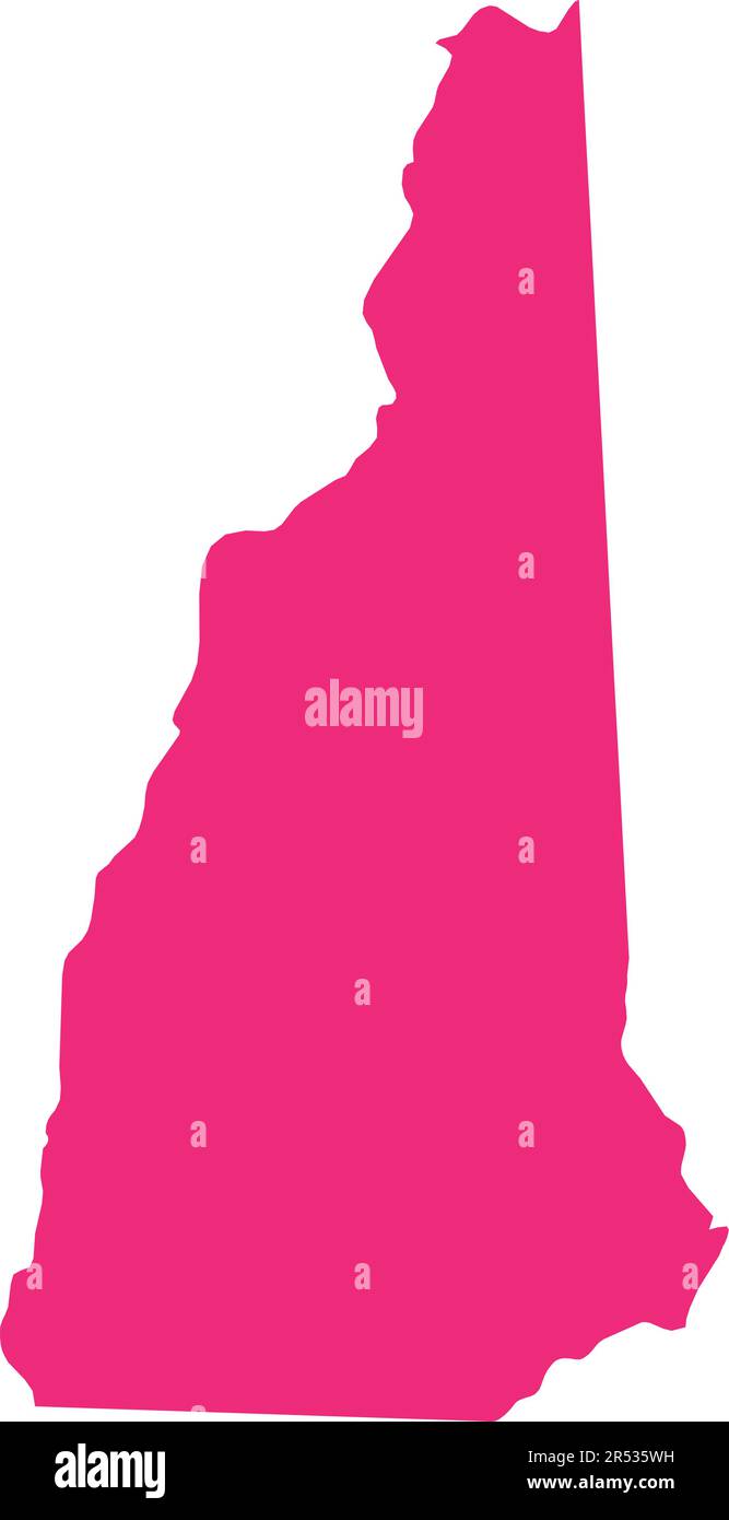 PINK CMYK color map of NEW HAMPSHIRE, USA Stock Vector Image & Art - Alamy