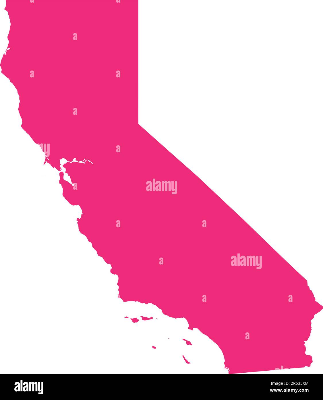 PINK CMYK color map of CALIFORNIA, USA Stock Vector Image & Art - Alamy