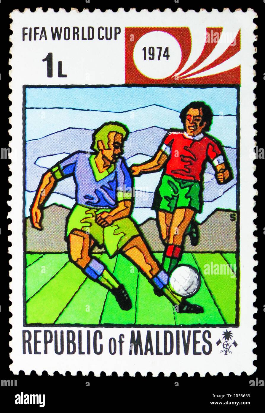 MOSCOW, RUSSIA - MAY 18, 2023: Postage stamp printed in Maldives shows ...