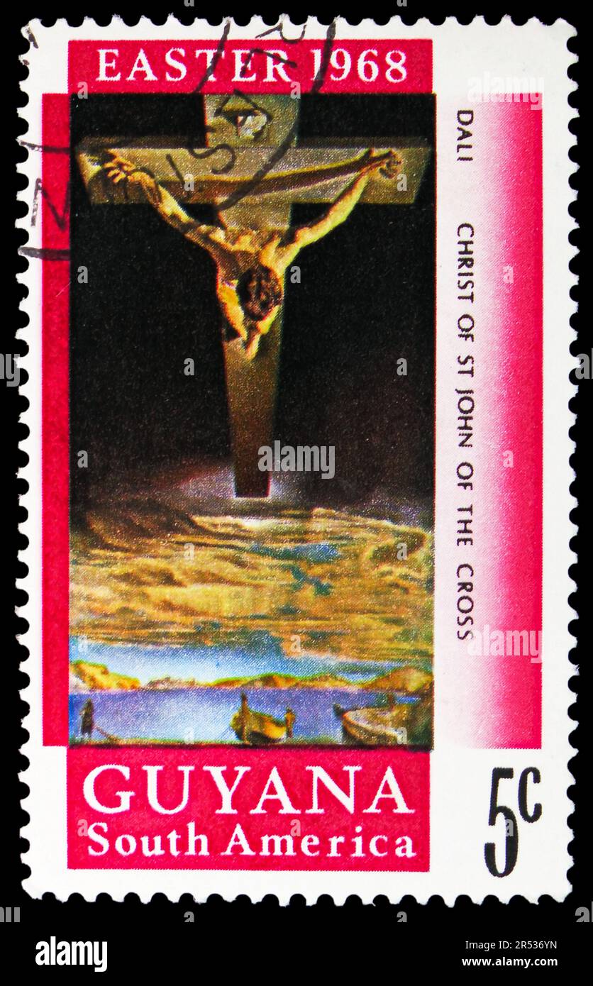 MOSCOW, RUSSIA - MAY 18, 2023: Postage stamp printed in Guyana shows ...