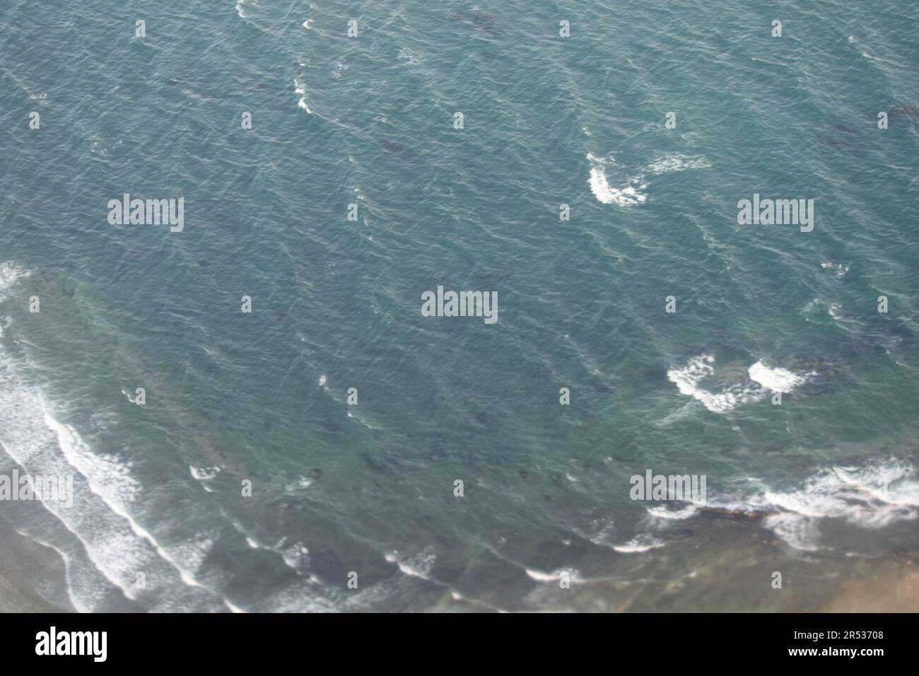 atlantic ocean seen from airplane window Stock Photo - Alamy