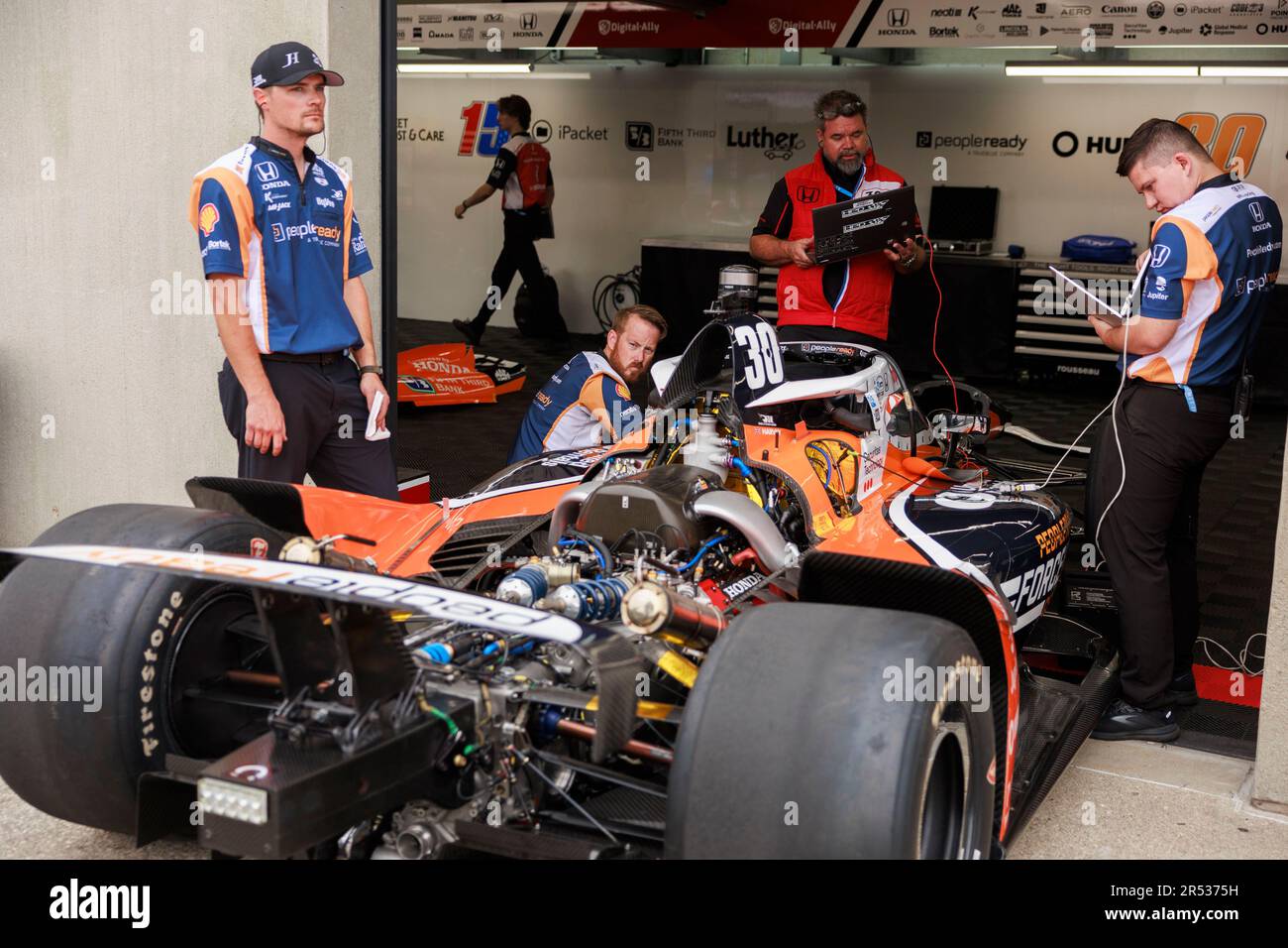 INDIANAPOLIS, INDIANA, UNITED STATES - 2023/05/28: Crew of Rahal ...