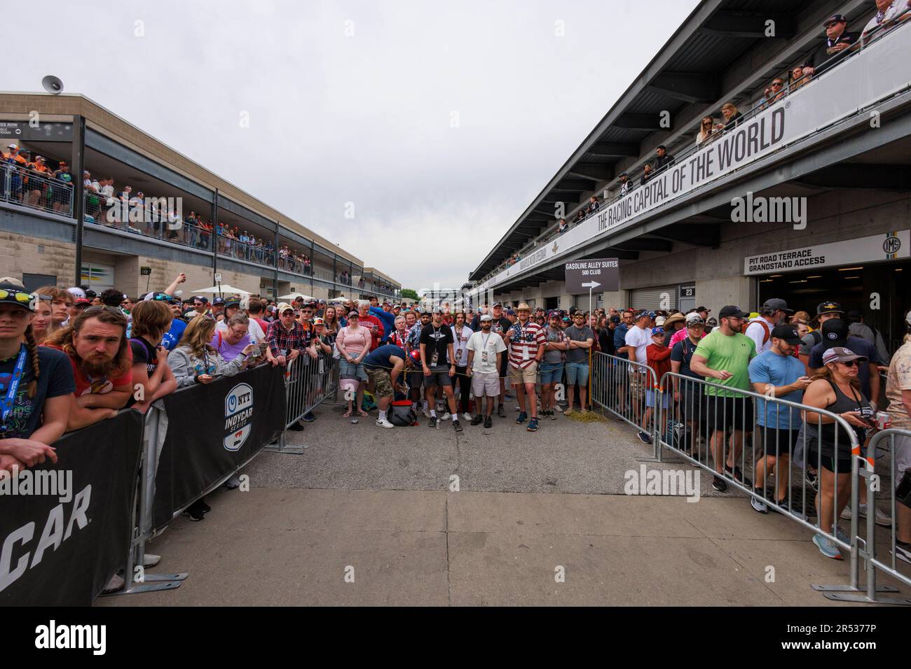 INDIANAPOLIS, INDIANA, UNITED STATES - 2023/05/28: Race fans watching ...
