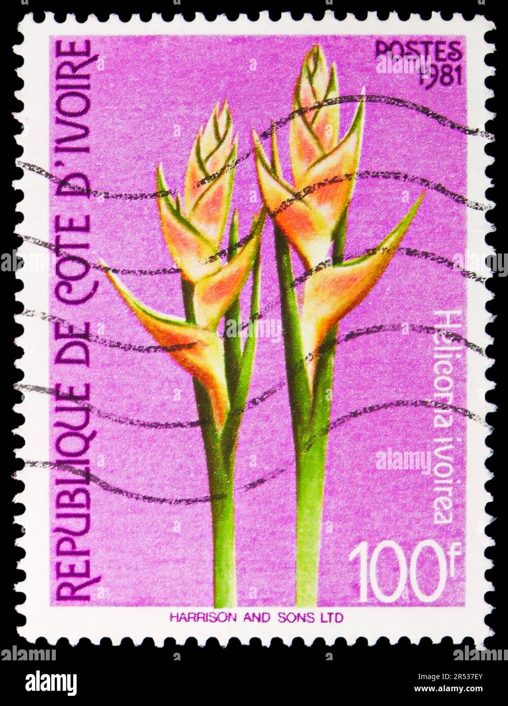 MOSCOW, RUSSIA - MAY 18, 2023: Postage stamp printed in Cote d'Ivoire ...