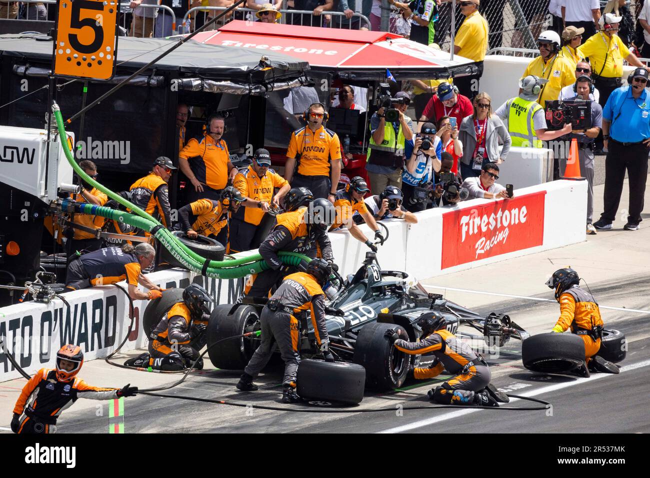 INDIANAPOLIS, INDIANA, UNITED STATES - 2023/05/28: Arrow McClaren ...