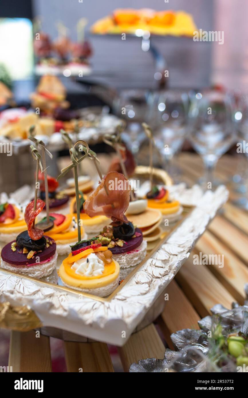 Assorted canapes hi-res stock photography and images - Alamy