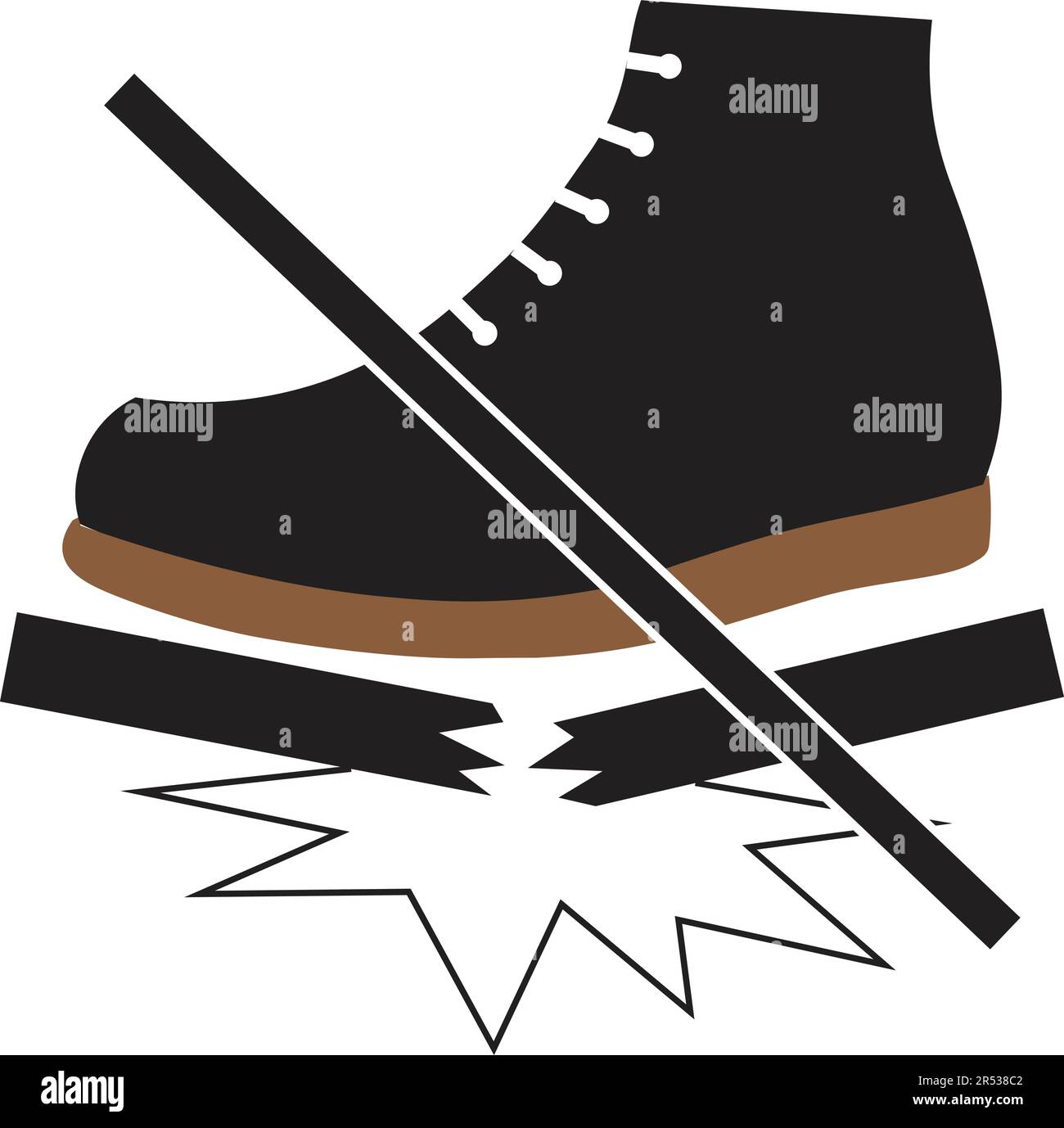 Do Not Step On Icon Stock Vector Image & Art - Alamy