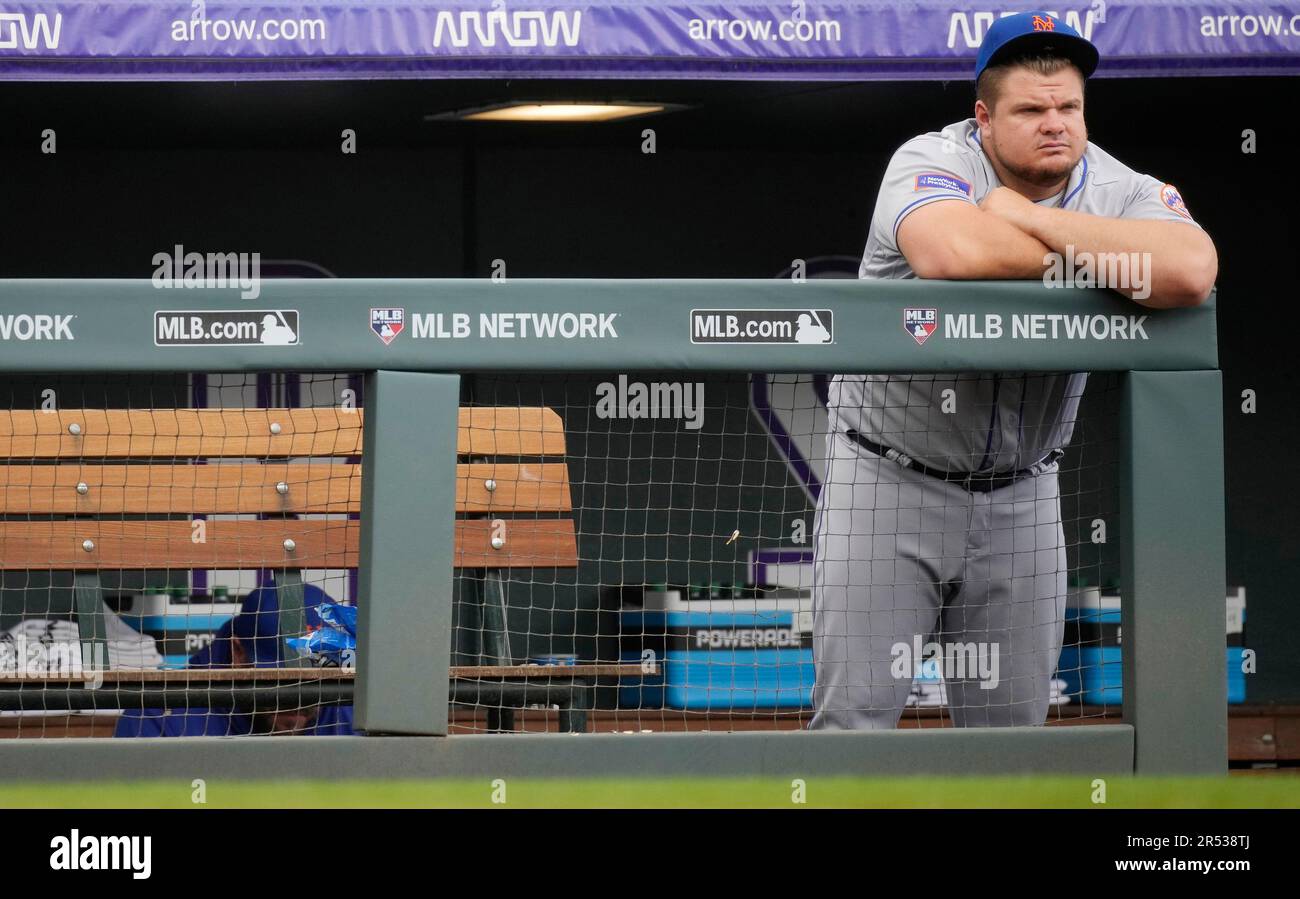 New York Mets designated hitter Daniel Vogelbach (32) in the third ...